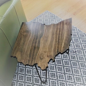 Wood Ohio Shaped Side Table - Etsy