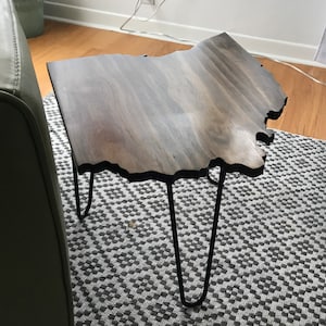 Wood Ohio Shaped Side Table - Etsy