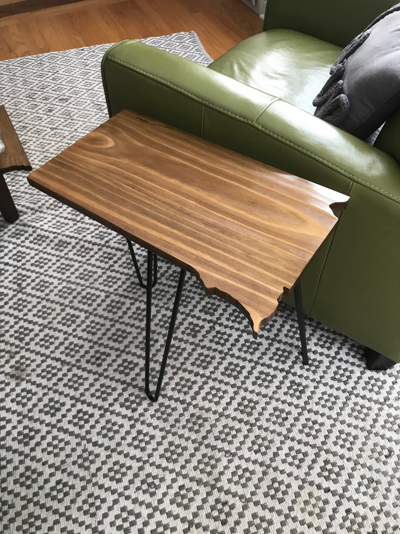 Wood South Dakota Shaped Side Table - Etsy
