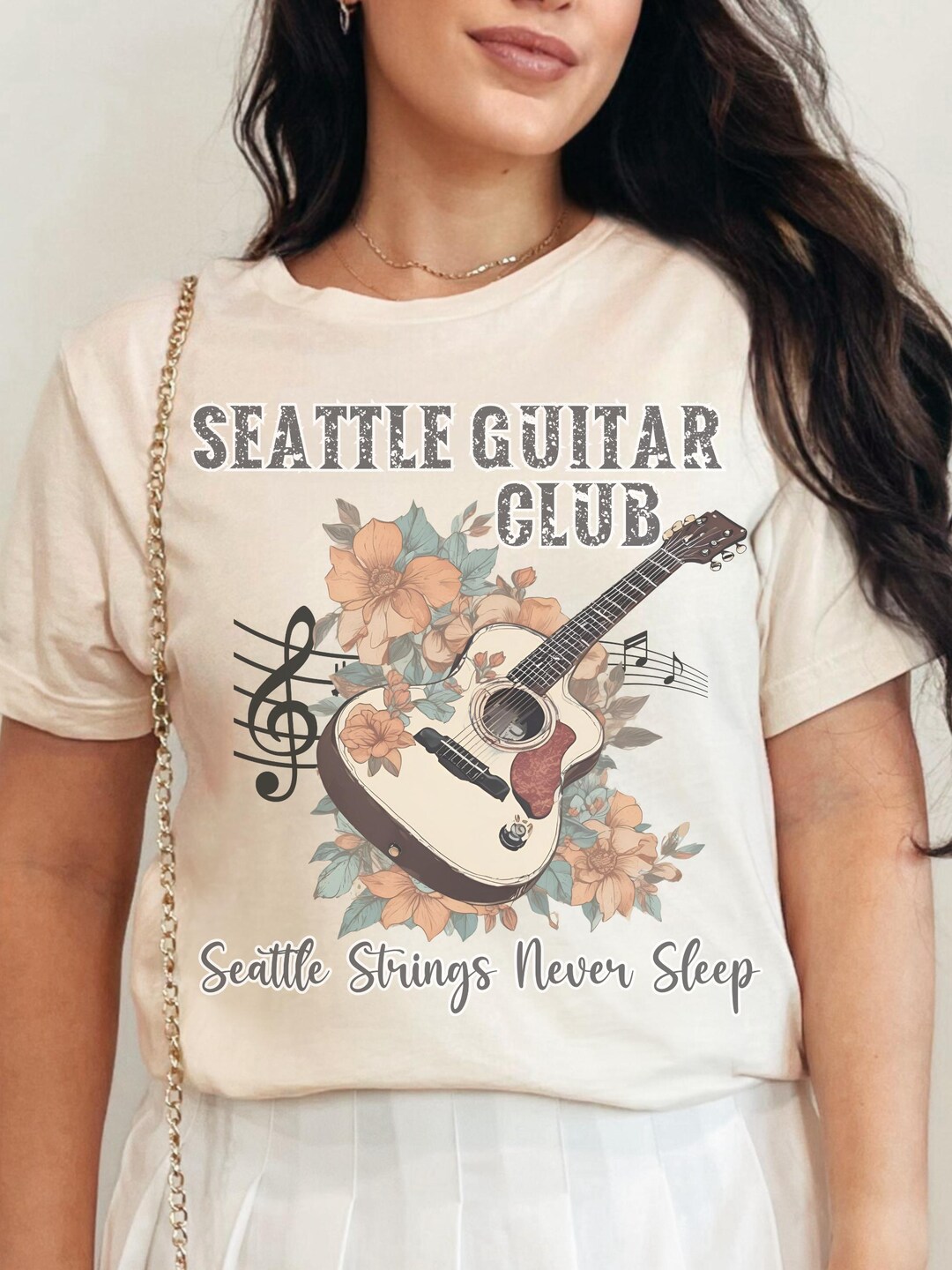 Seattle Guitar Club Png, Retro Guitar PNG, Sublimation Print Design T ...