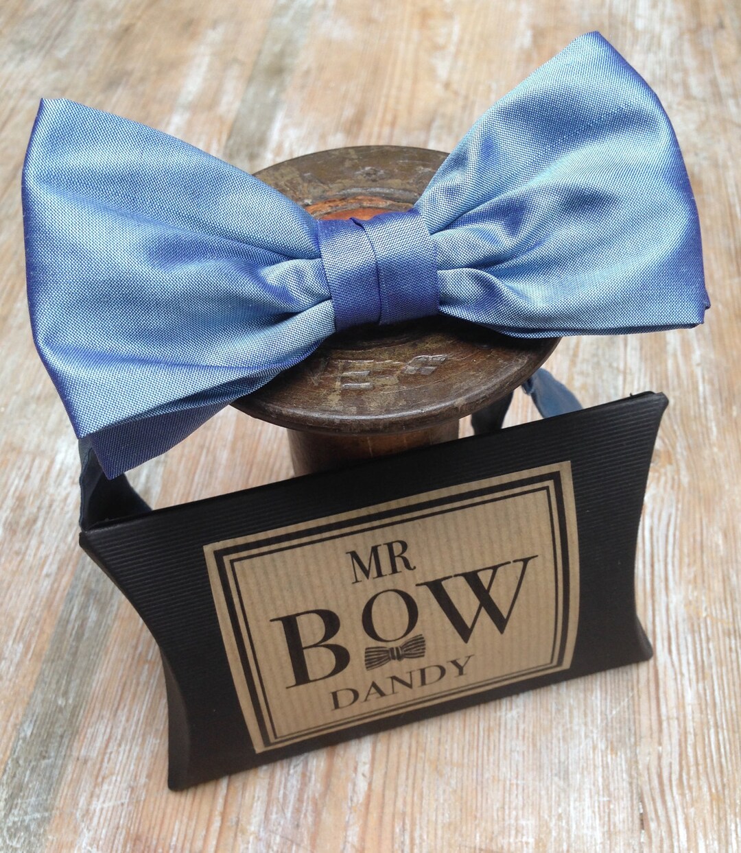 Dapper Bow Tie in Cornflower Blue. Sumptuous 100% Silk With Satin ...