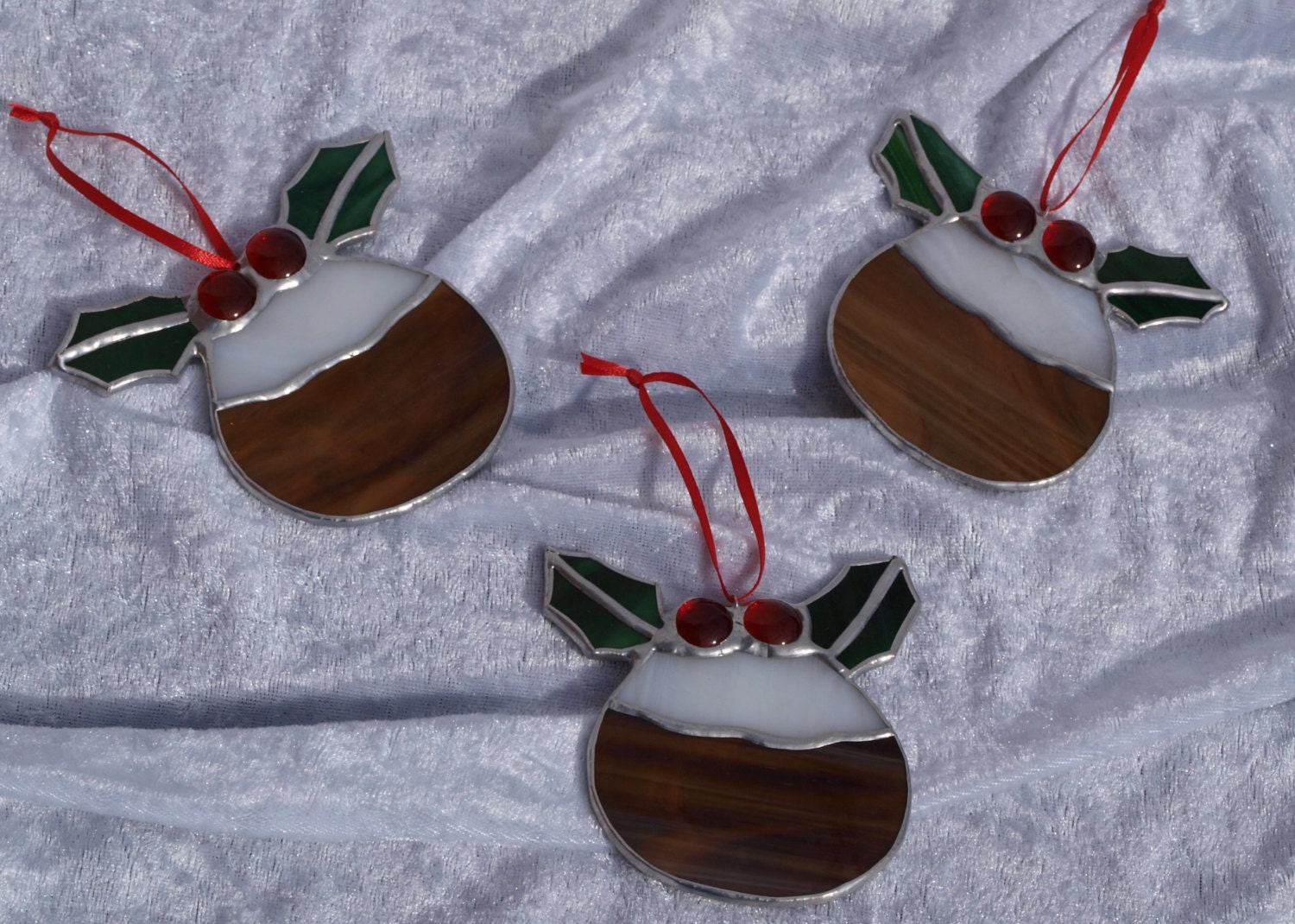 Stained Glass Christmas Pudding Christmas Decoration Tree - Etsy UK
