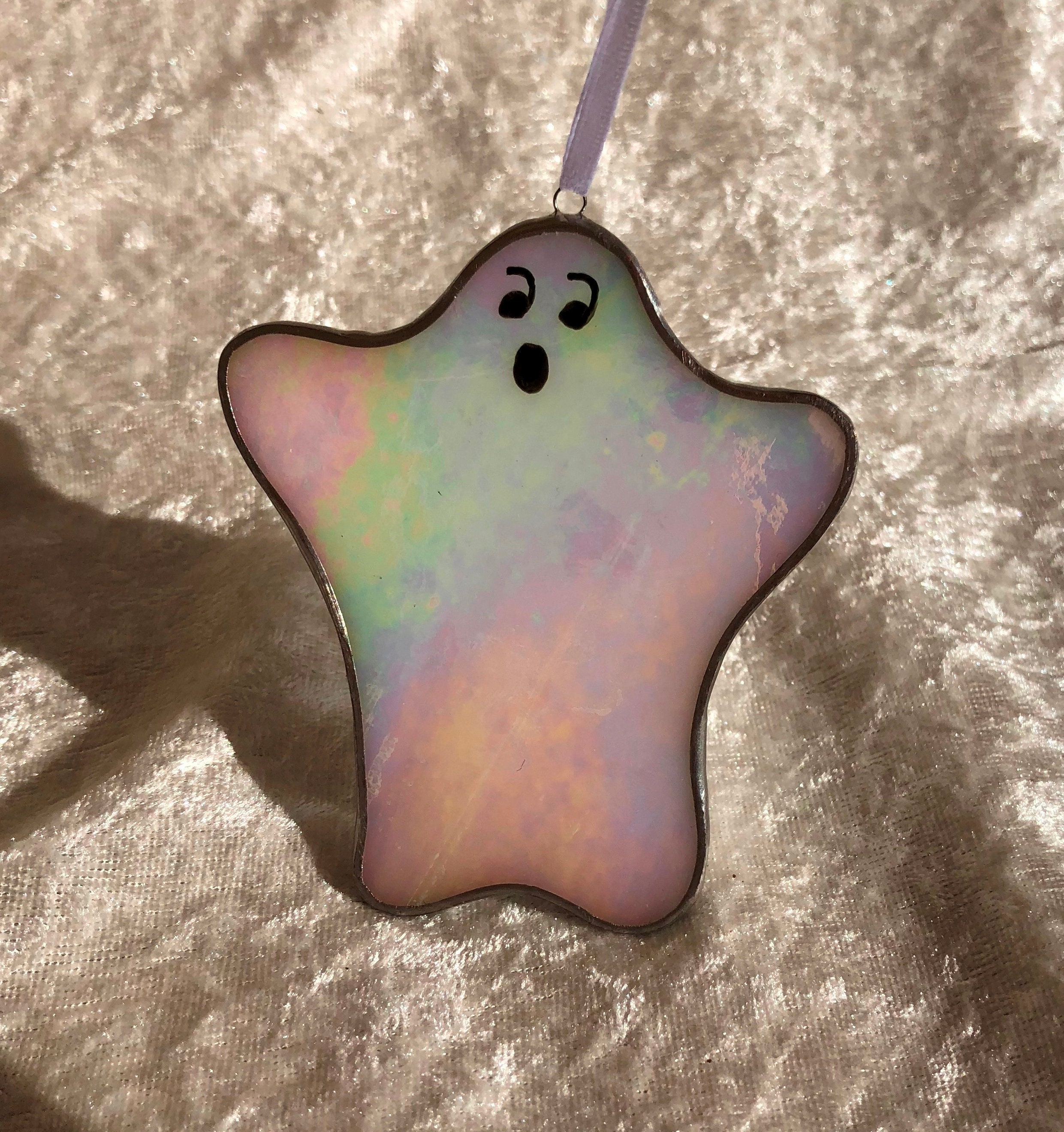 Ghost Stained Glass Ghost Halloween Decoration Halloween | Etsy