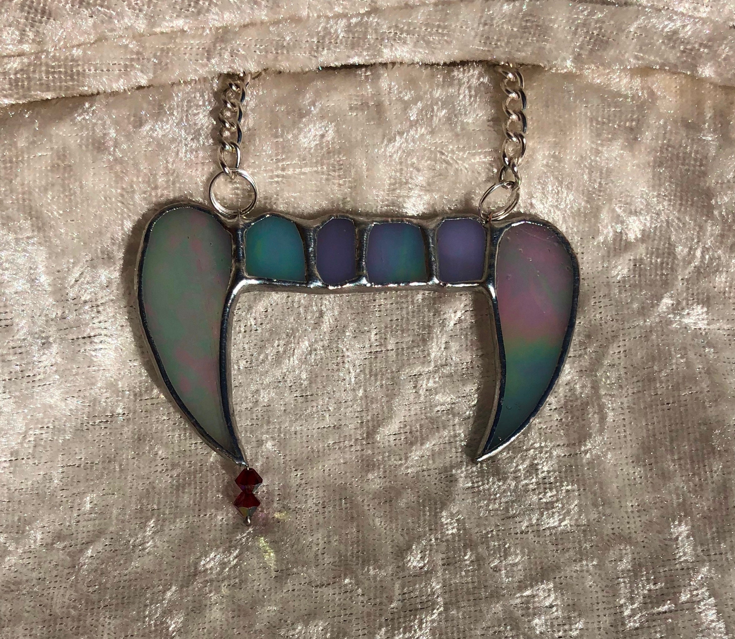Stained Glass Fangs Swarovski Crystal 'blood' Drops - Etsy