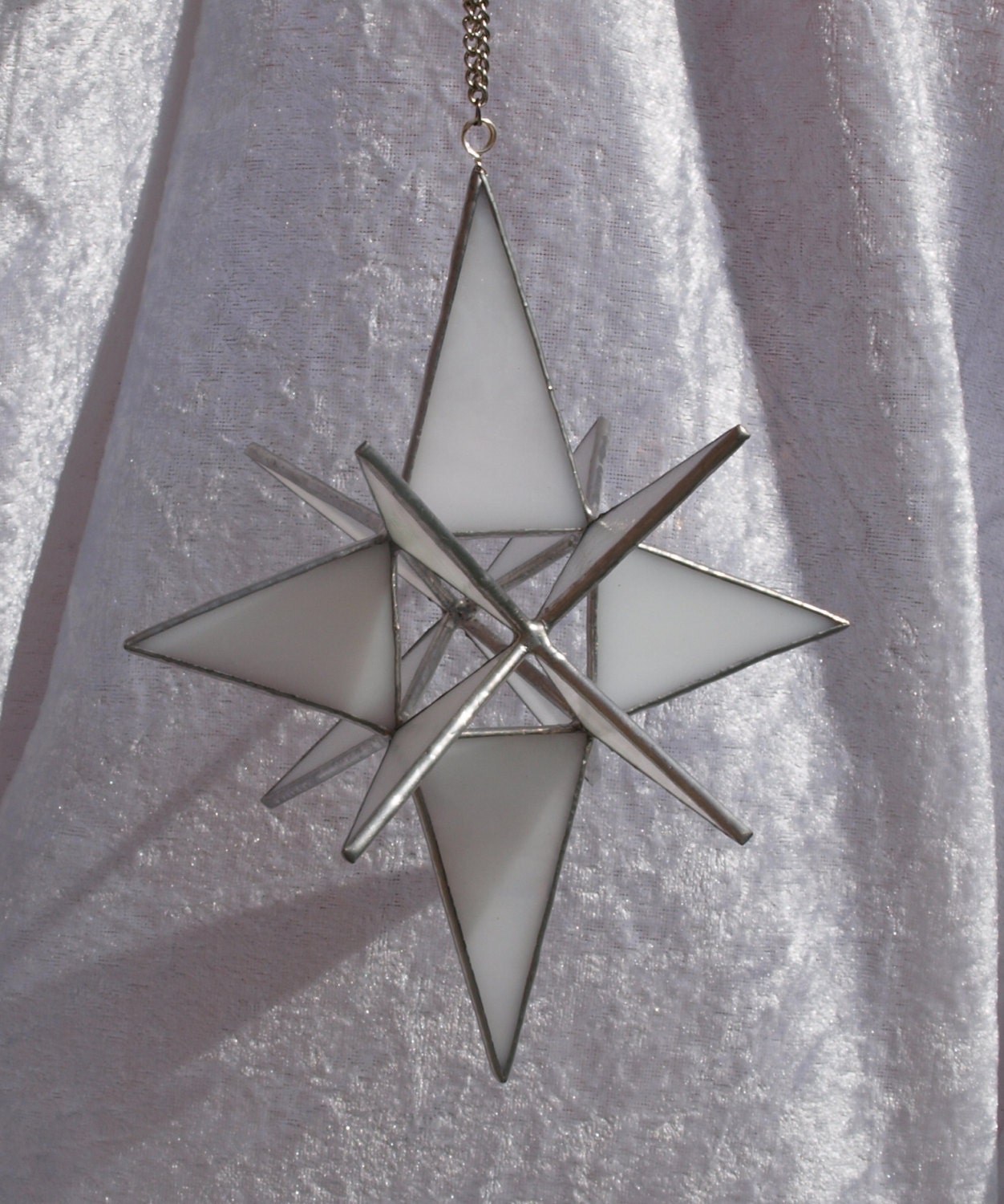 North Star Marsala 12 Point Star 3D Stained Glass Star | Etsy