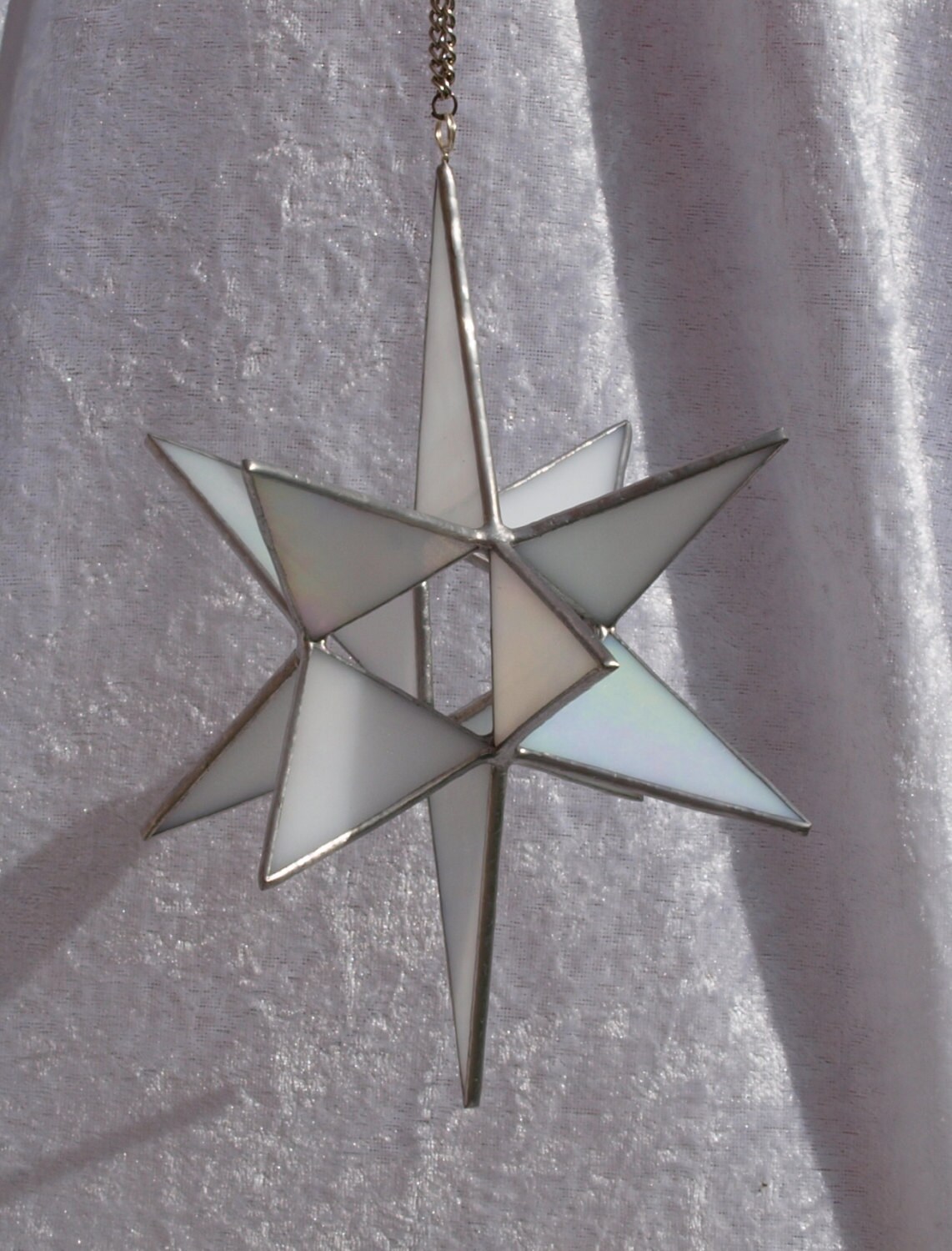 North Star Marsala 12 Point Star 3D Stained Glass Star | Etsy