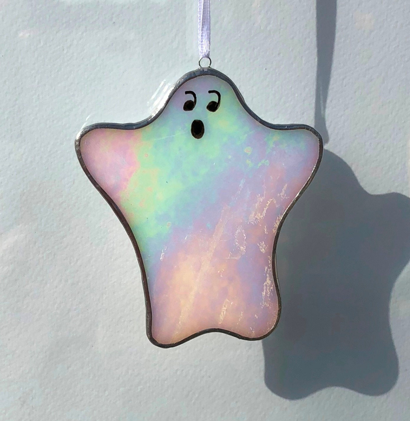 Ghost Stained Glass Ghost Halloween Decoration Halloween | Etsy