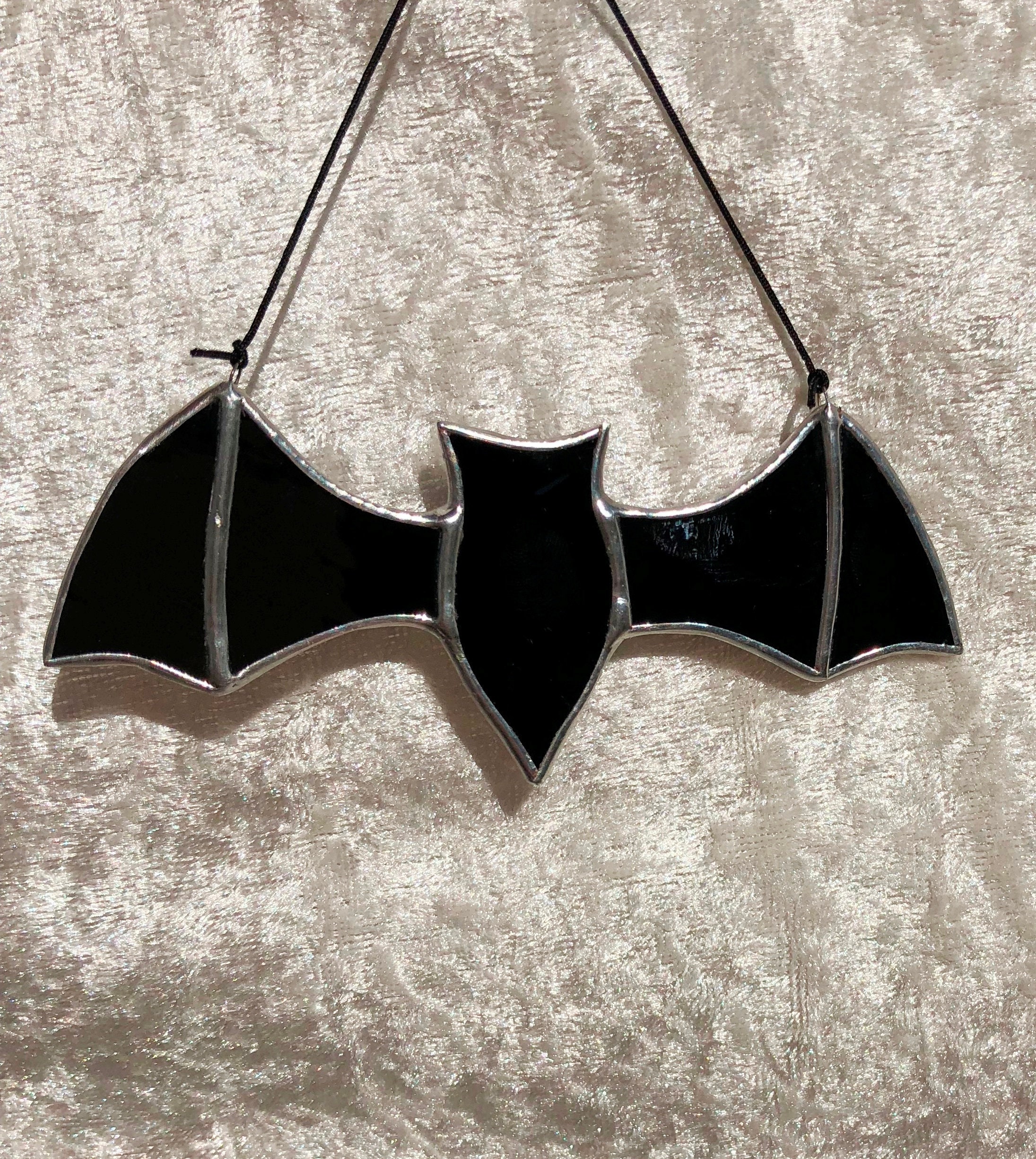 Black Bat Stained Glass Halloween Decoration Halloween Tree - Etsy UK