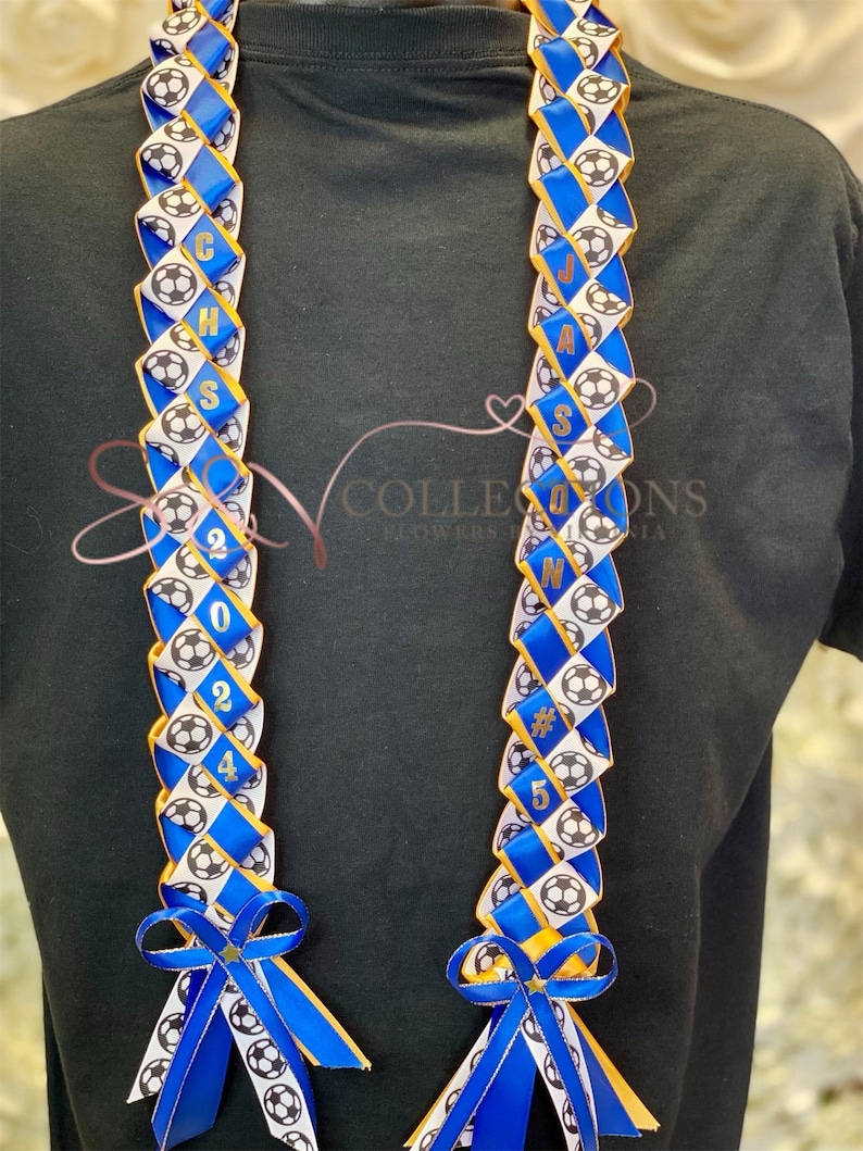 Personalized Soccer Graduation Lei, Custom Ribbon, Sports Lei - Etsy