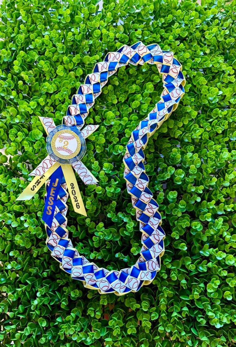 Baseball Ribbon Lei - Graduation, Senior Night Gift - Etsy