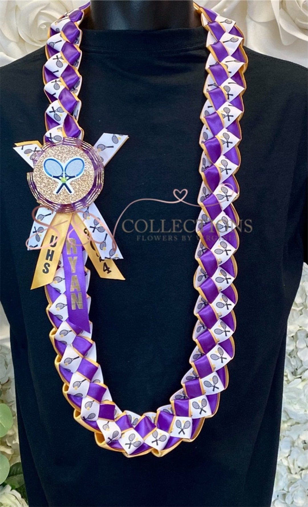 Tennis Ribbon Lei/graduation Leis/senior Night/sport Night/graduation ...