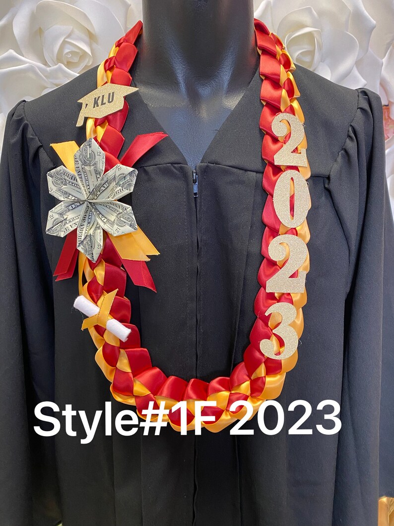 Graduation Ribbon Lei-custom Made With Your School Color098 - Etsy
