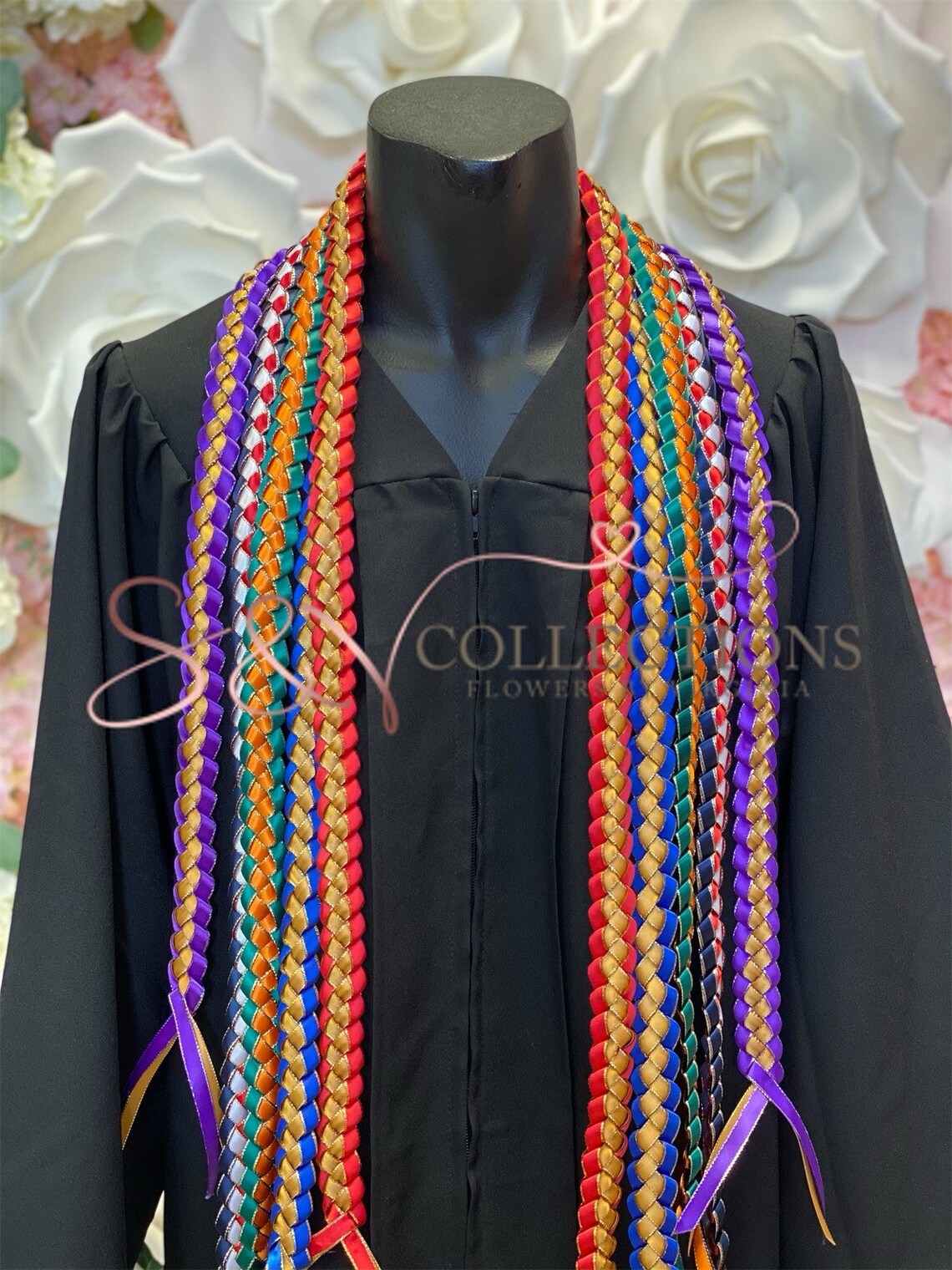 Braided 3/8 Ribbon Leis for Graduation-pick Your School - Etsy