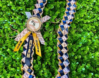 Football Ribbon Lei/senior Night/sport Night/graduation Leis/spirit ...