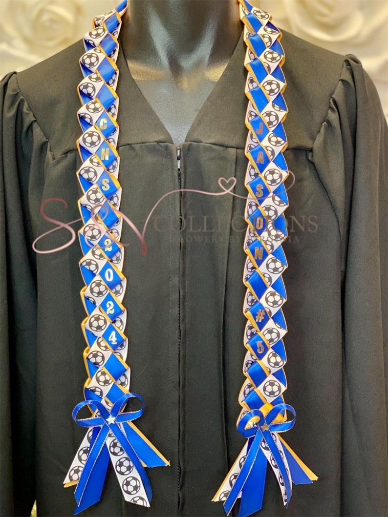 Personalized Soccer Graduation Lei, Custom Ribbon, Sports Lei - Etsy