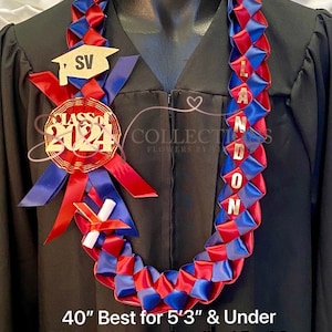 Ribbon Leis for Graduation/personalized Name/ School Colors 095 - Etsy