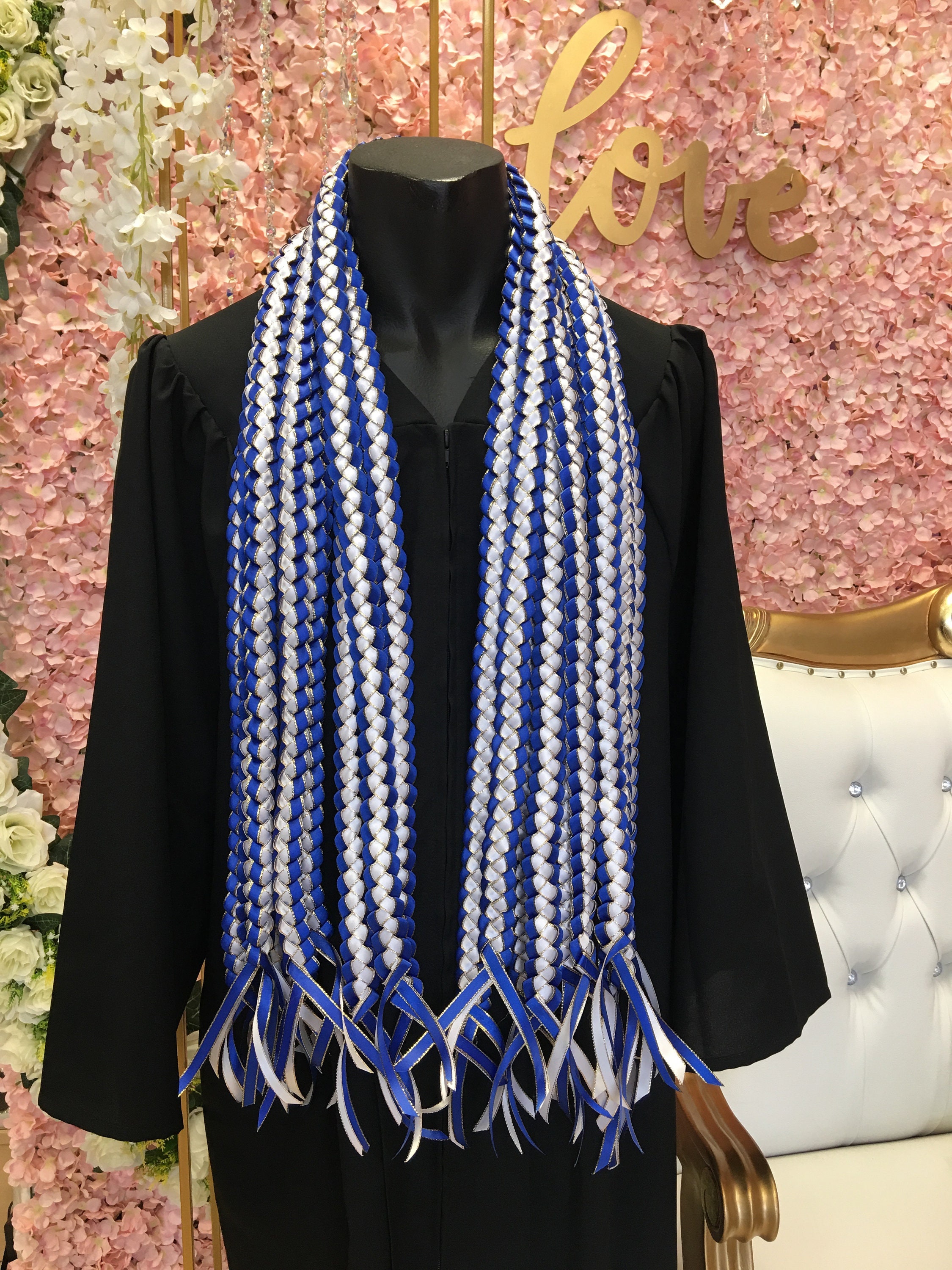 Braided 3/8 Ribbon Leis for Graduation-Pick your school | Etsy