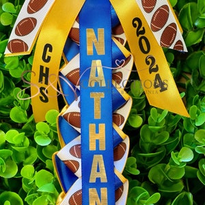 Football Ribbon Lei/senior Night/sport Night/graduation Leis/spirit ...