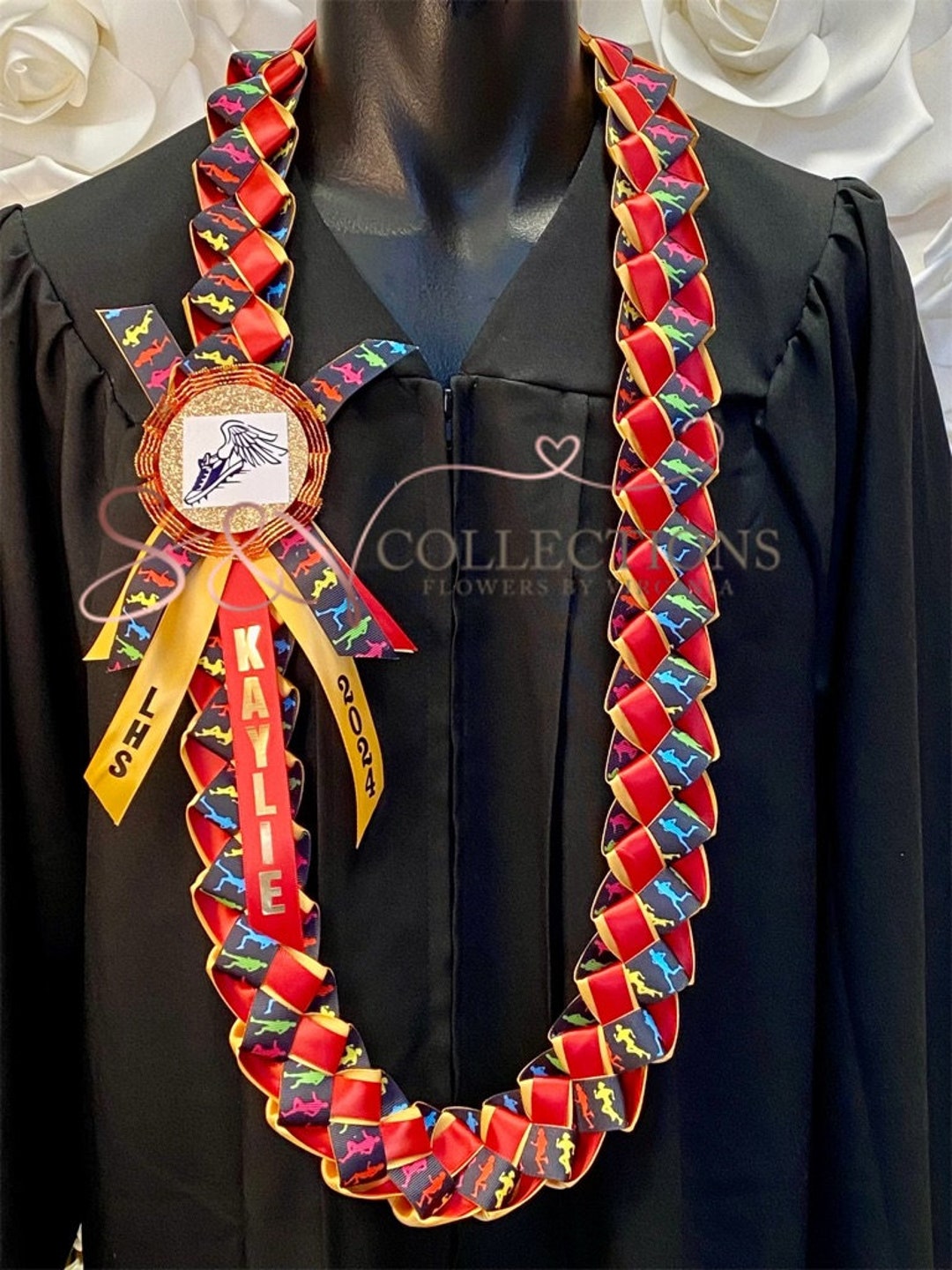 Track Ribbon Lei/ Track & Field Ribbon Lei/ Graduation Leis/ Senior ...