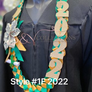 Graduation Ribbon Lei-custom Made With Your School Color098 - Etsy