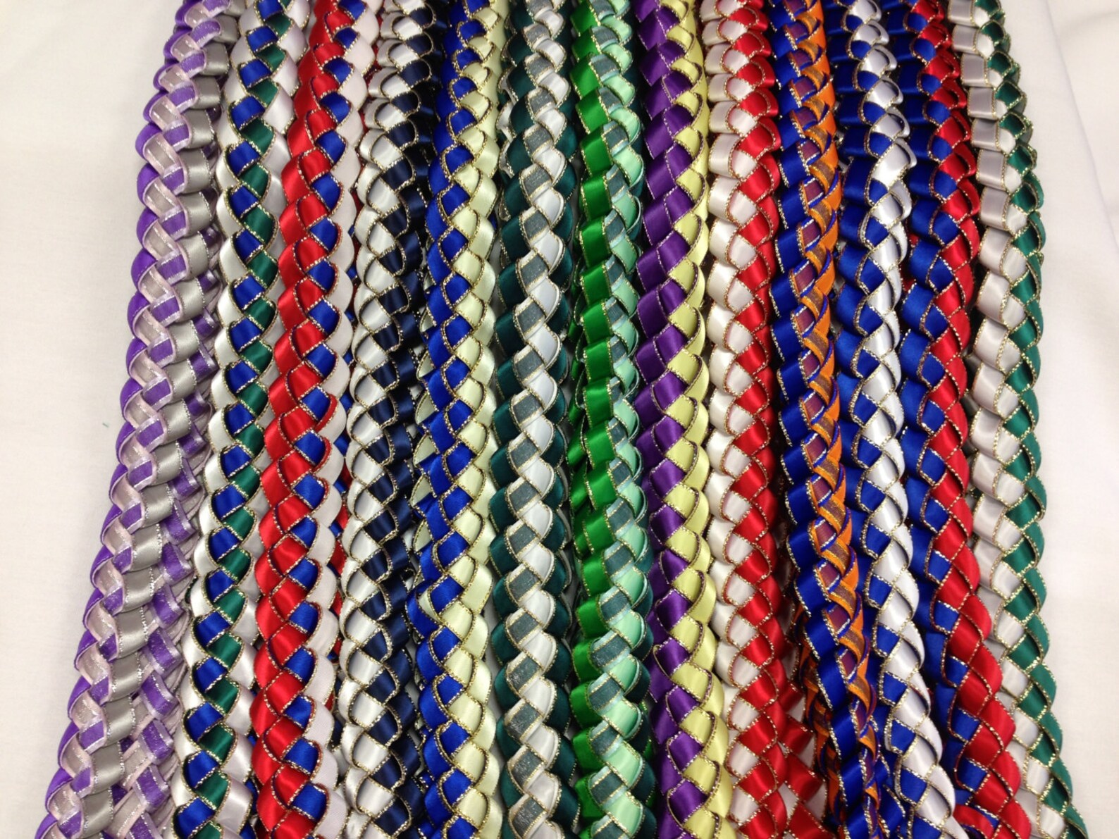 Braided 3/8 Ribbon Leis for Graduation-Pick your school | Etsy