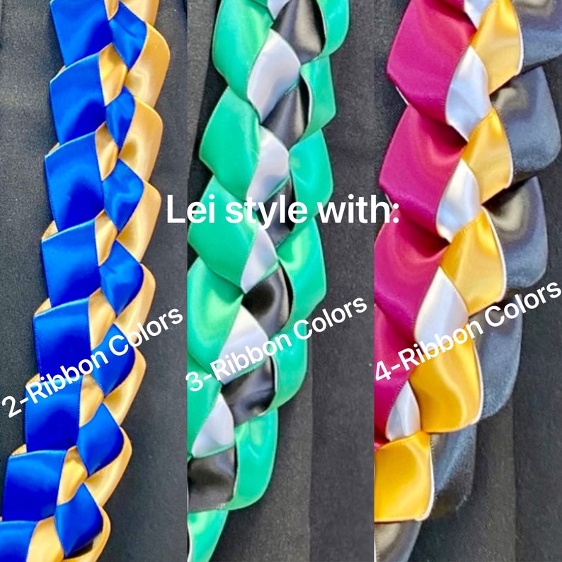 Graduation Ribbon Lei-custom Made With Your School Color098 | Etsy