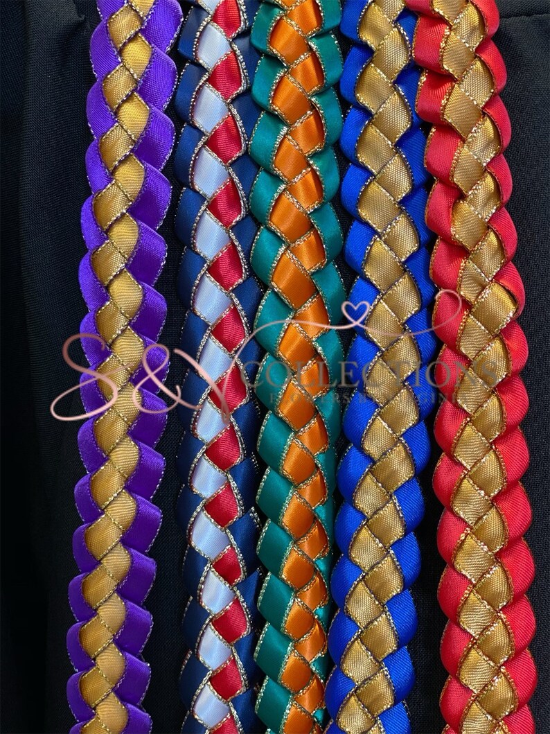 Braided 3/8 Ribbon Leis for Graduation-pick Your School - Etsy