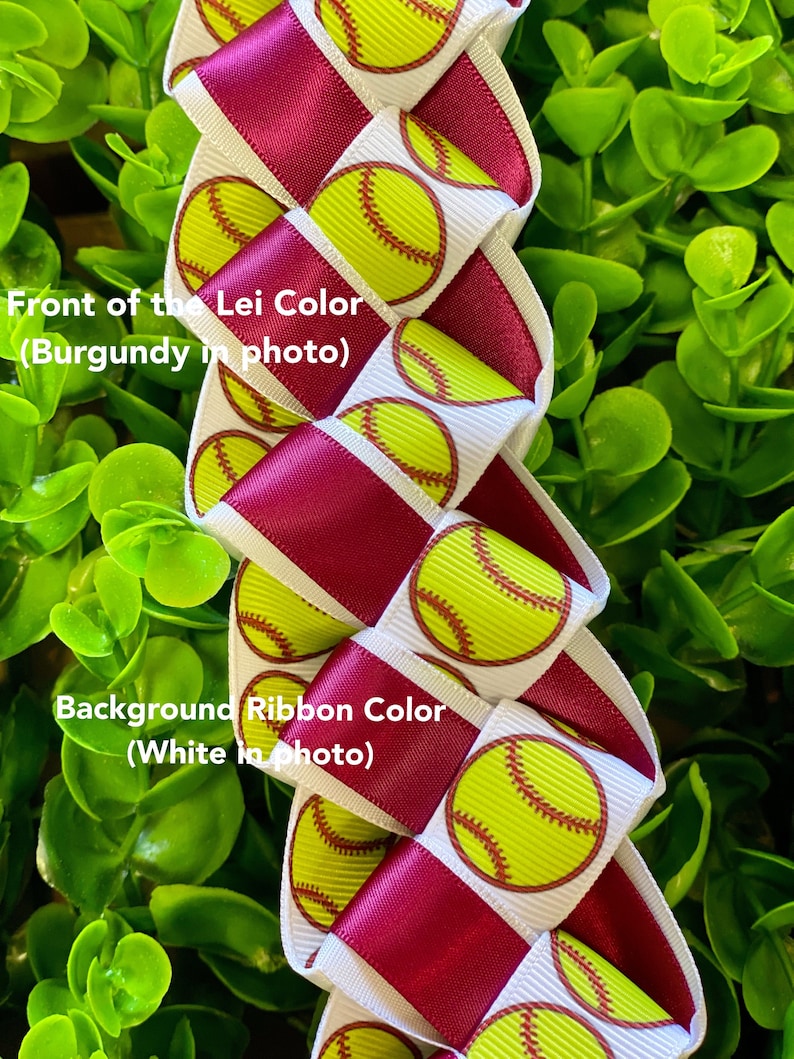 Softball Ribbon Lei - Graduation, Senior Night Gift - Etsy
