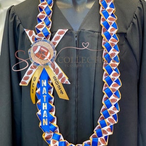 Football Ribbon Lei/senior Night/sport Night/graduation Leis/spirit ...