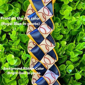 Baseball Ribbon Lei/graduation Leis/senior Night/sport Night/graduation ...