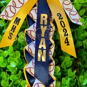 Baseball Ribbon Lei/graduation Leis/senior Night/sport Night/graduation ...