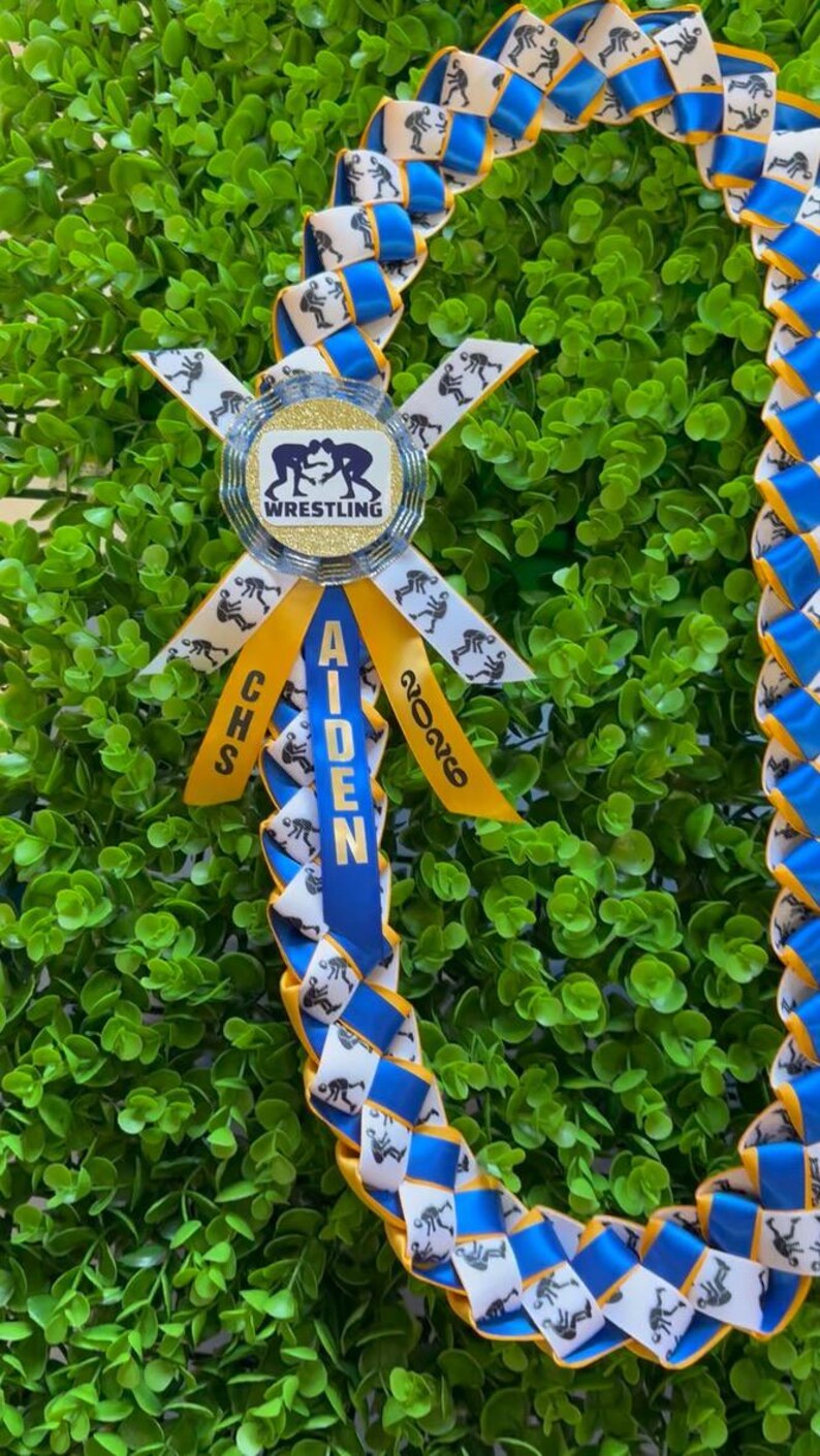 Wrestling Ribbon Lei/graduation Leis/ Senior Night/sport Night/spirit ...