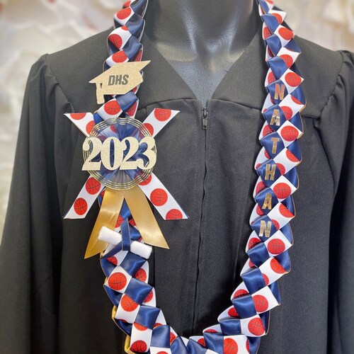 Basketball Ribbon Lei senior Night Graduation - Etsy
