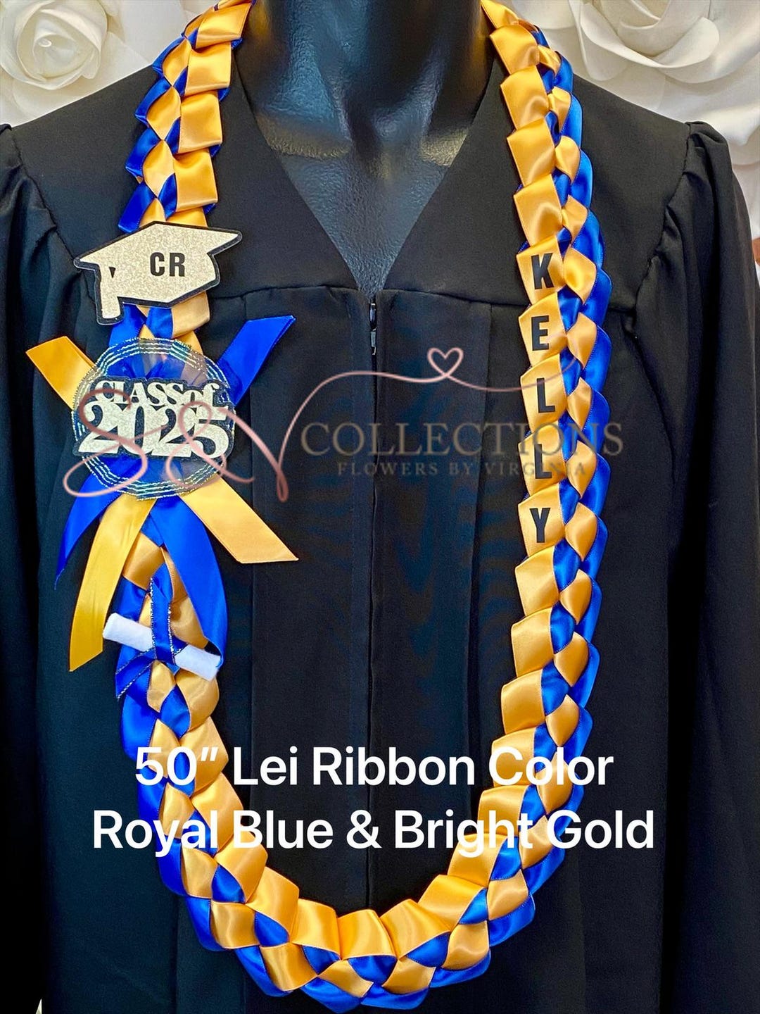 Braided 7/8" Ribbon Leis for Graduation/personalized Name/ School ...