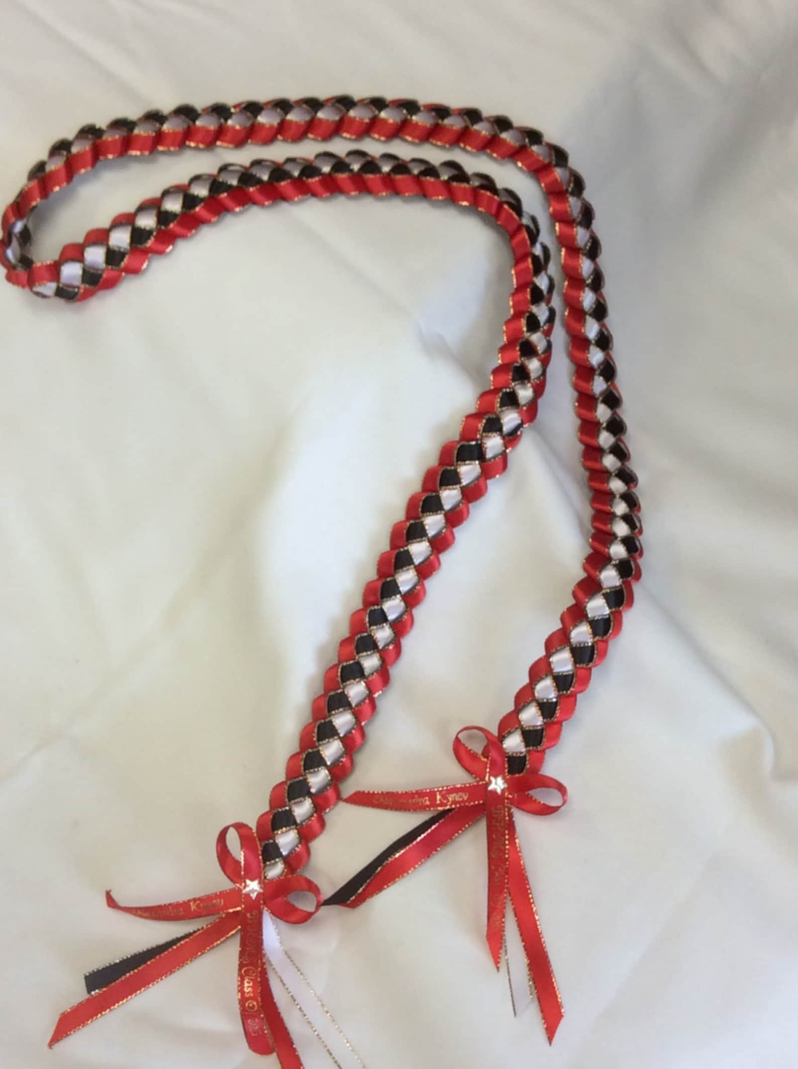 Braided 3/8 Ribbon Leis for Graduation-Pick your school | Etsy