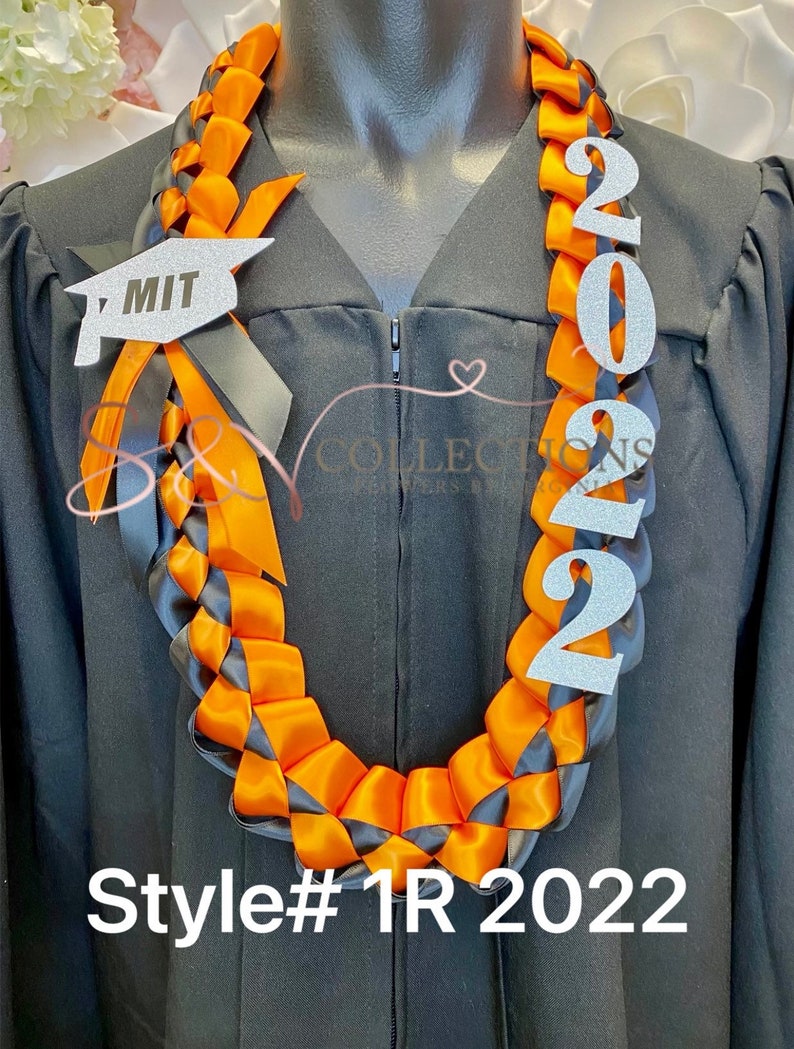 Graduation Ribbon Lei-custom Made With Your School Color098 - Etsy