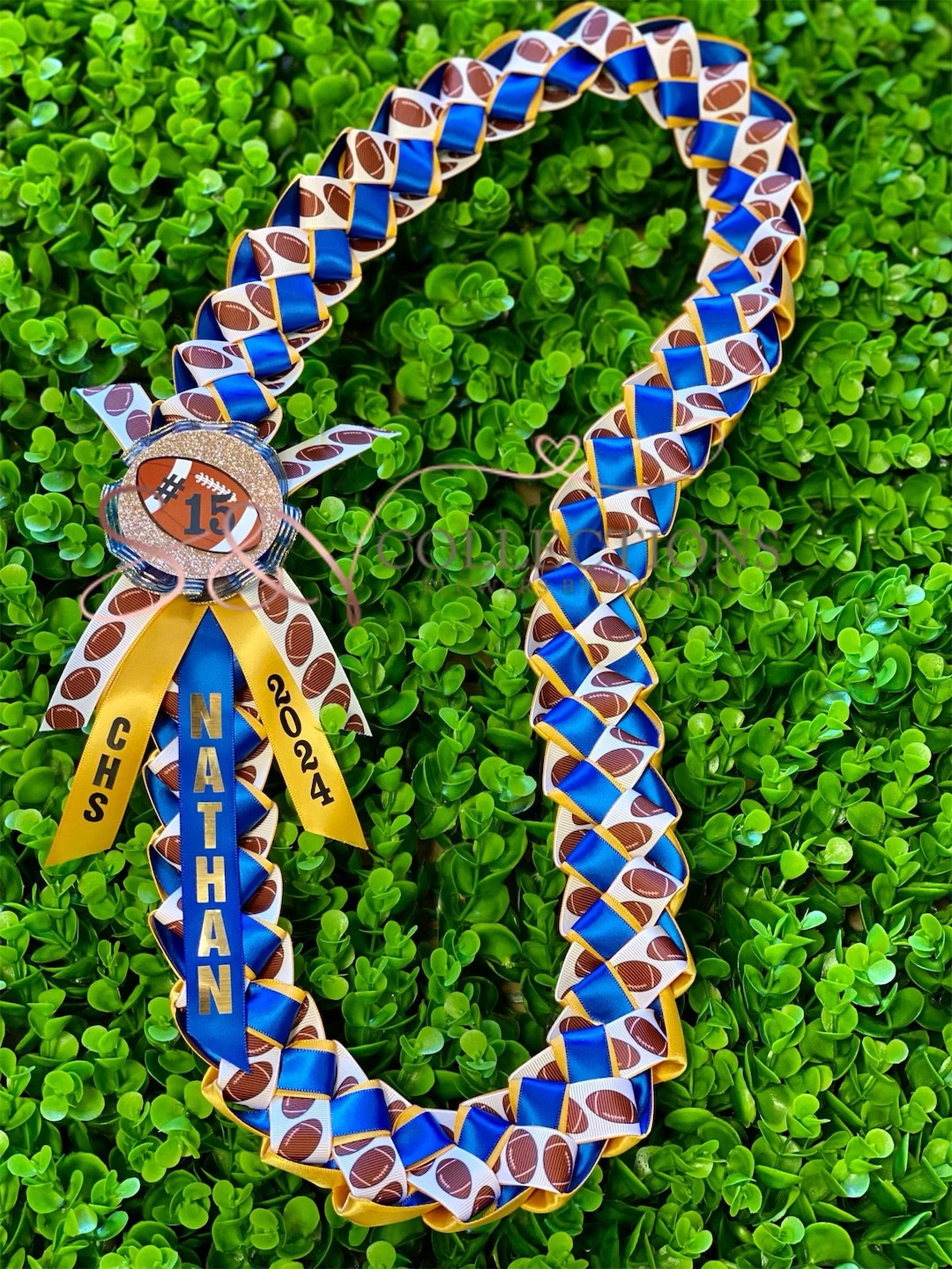 Football Ribbon Lei/senior Night/sport Night/graduation Leis/spirit ...