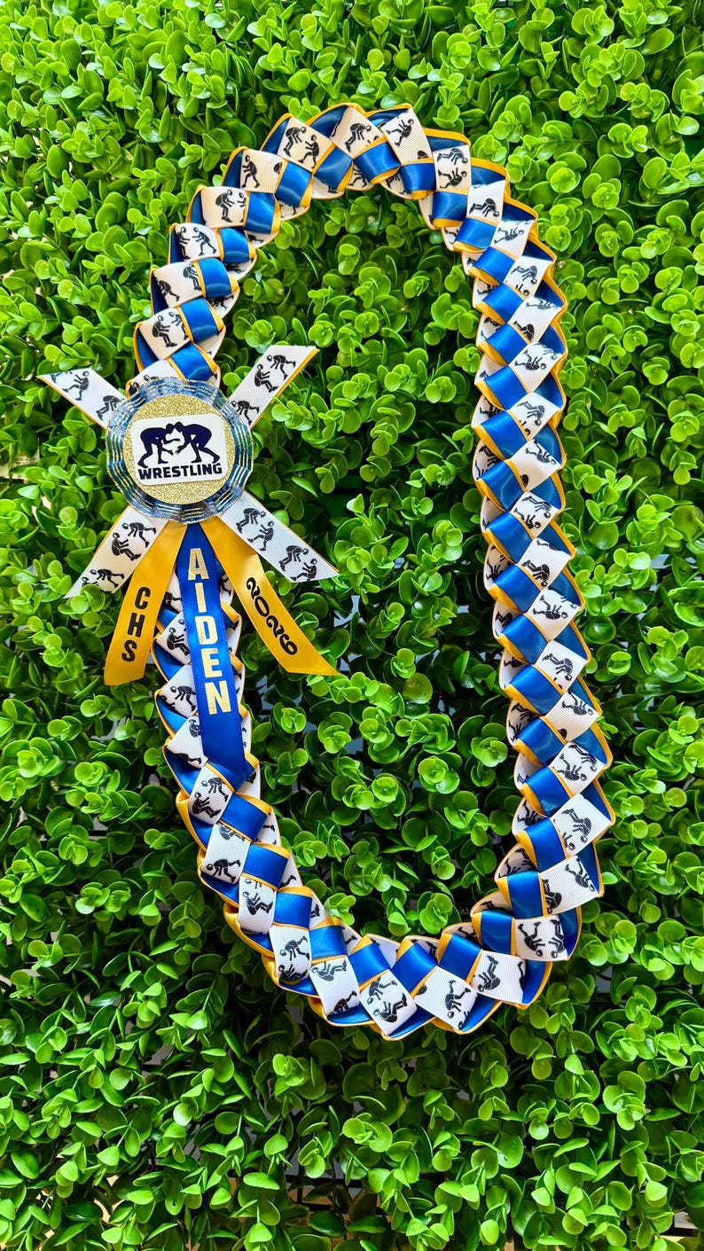 Wrestling Ribbon Lei/graduation Leis/ Senior Night/sport Night/spirit ...