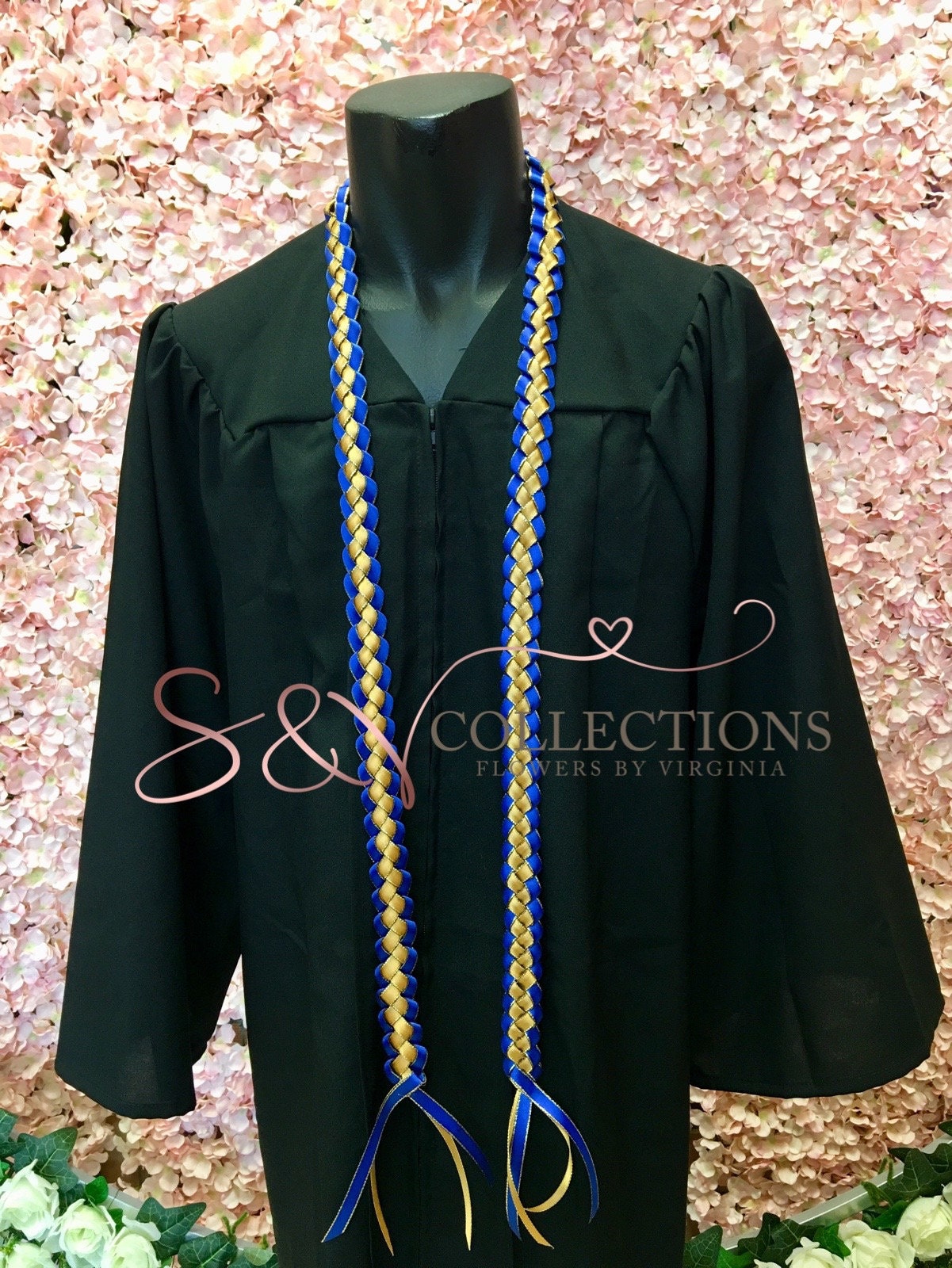 Braided 3/8 Ribbon Leis for Graduation-Pick your school | Etsy