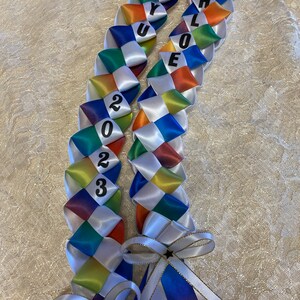 Sport Graduation Leis/ Sport Night/ Senior Night Ribbon Stole Lei/2024 ...