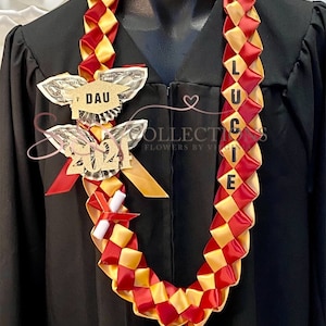 Ribbon Leis for Graduation/personalized Name/ School Colors 095 - Etsy