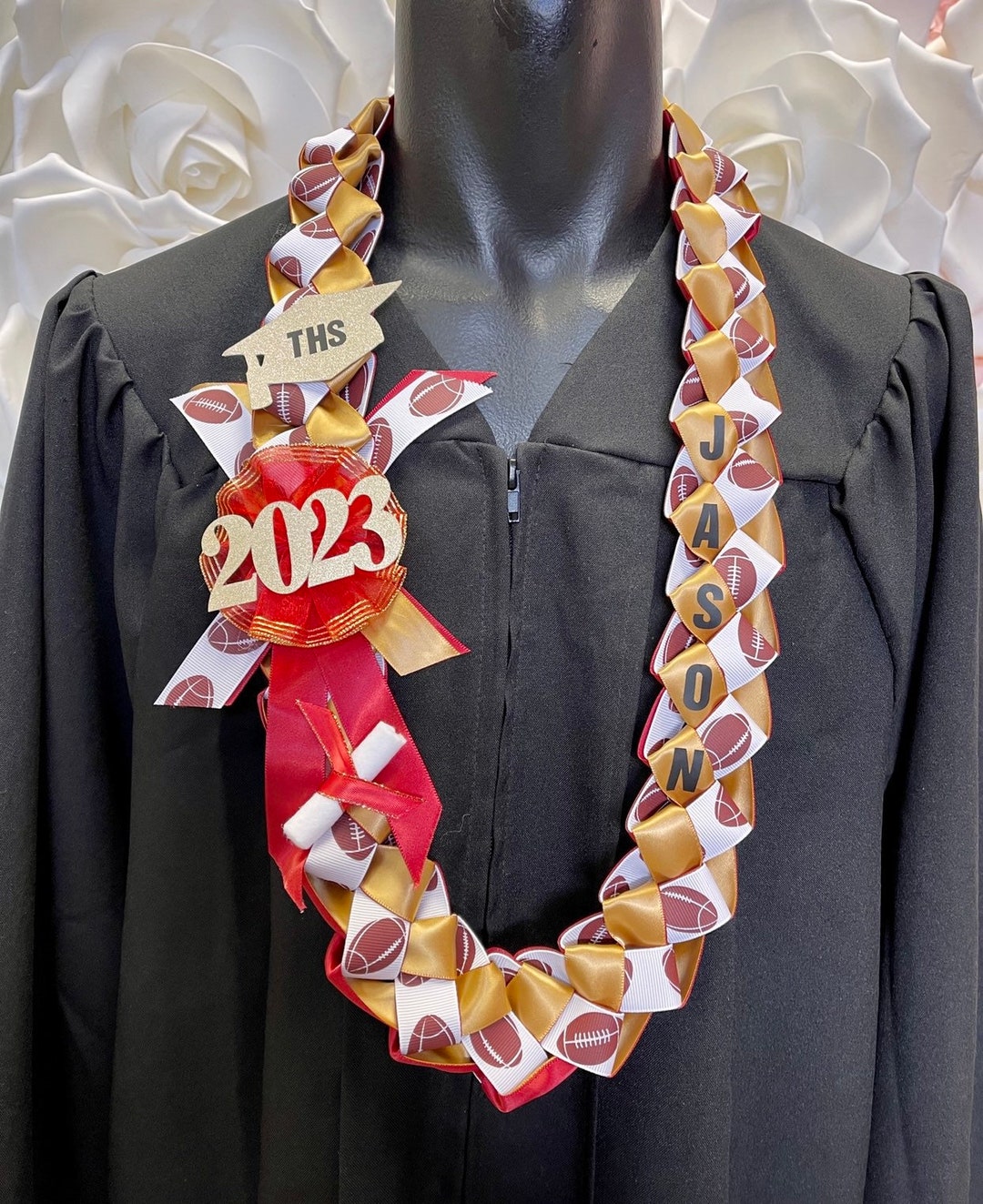 Football Ribbon Lei/senior Night/sport Night/graduation - Etsy