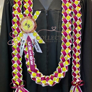 Softball Ribbon Lei - Graduation, Senior Night Gift - Etsy