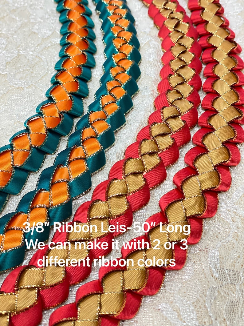 Braided 3/8 Ribbon Leis for Graduation-pick Your School - Etsy