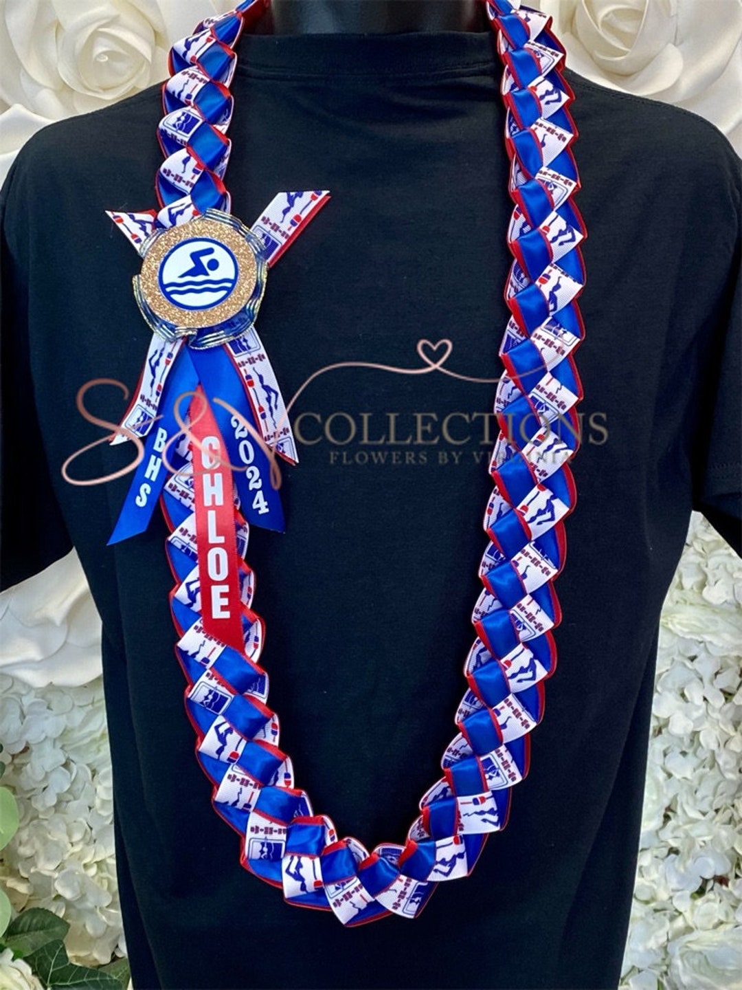 Swimmer/swim Team Ribbon Lei//graduation Leis/senior Night/sport Night ...