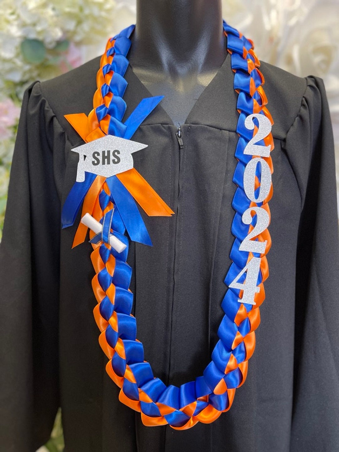 Graduation Ribbon Lei-custom Made With Your School Color098 - Etsy