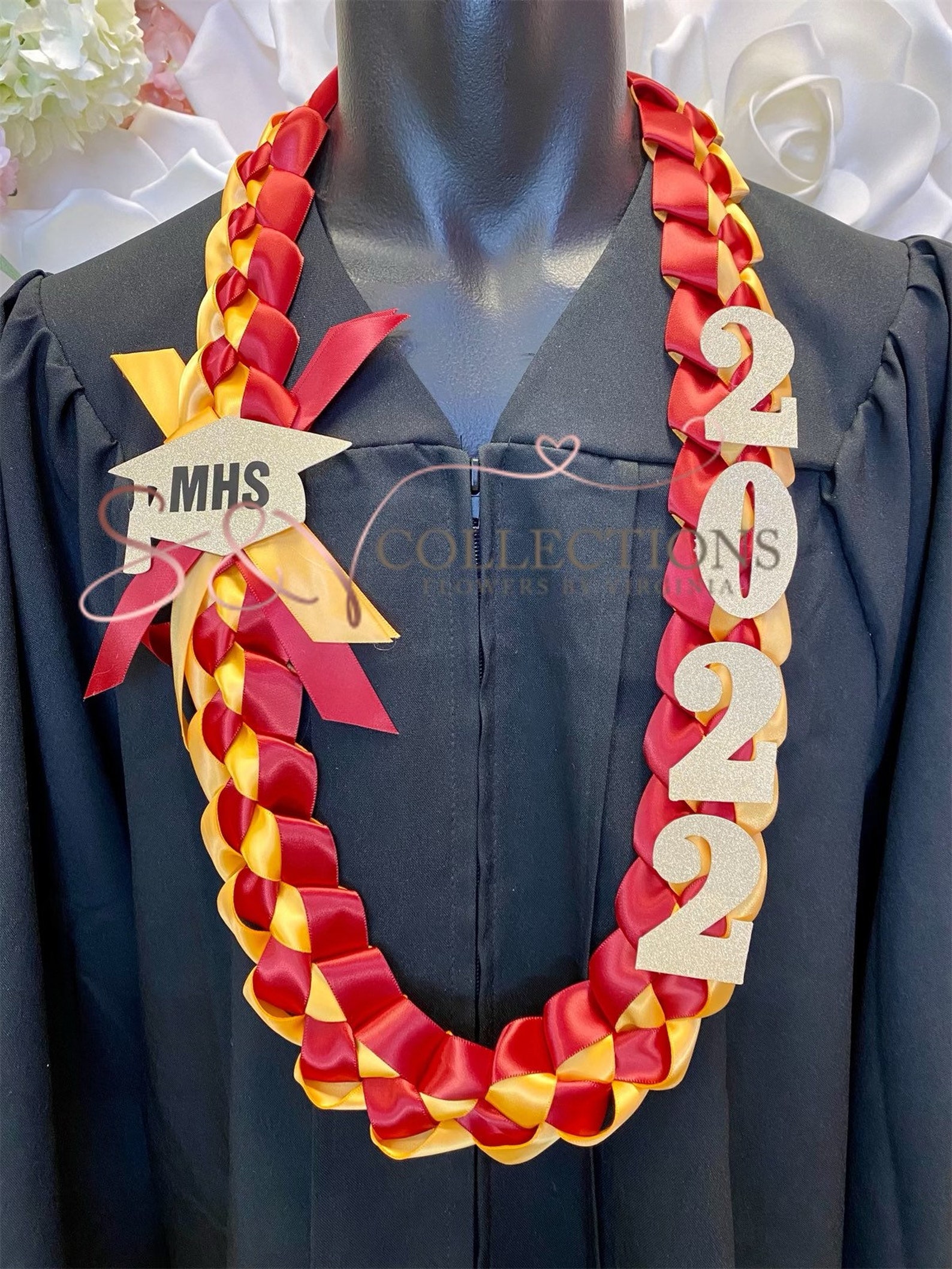 Graduation Ribbon Lei-custom Made With Your School Color098 | Etsy