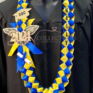 Ribbon Leis for Graduation/personalized Name/ School Colors 095 - Etsy