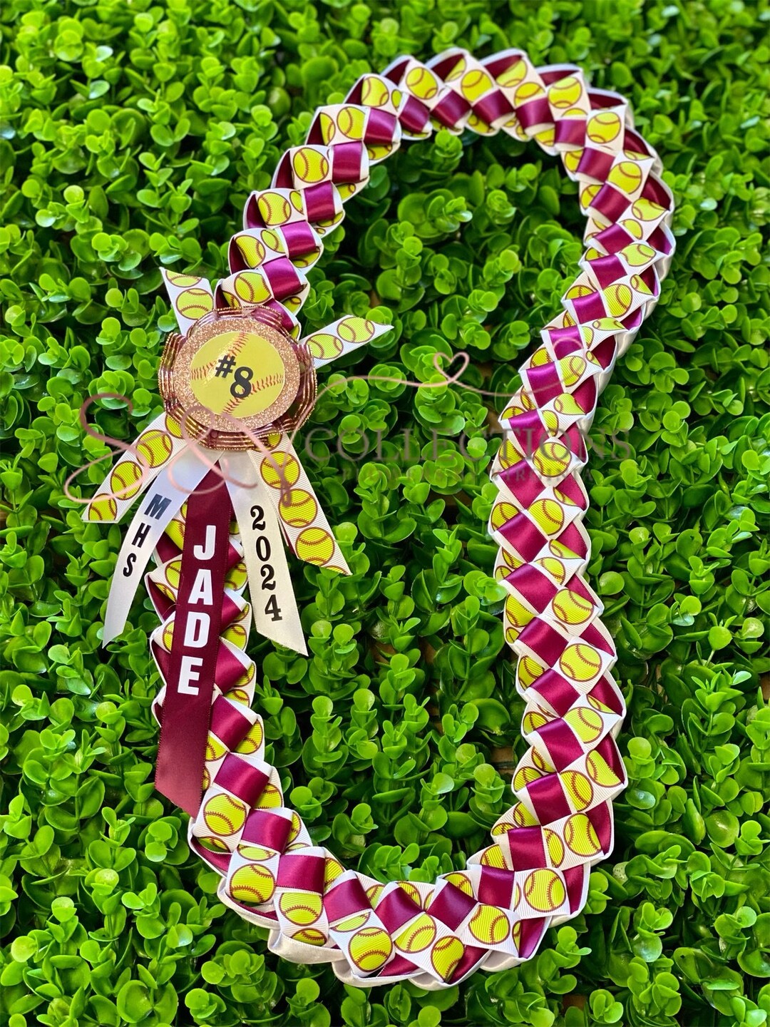 Softball Ribbon Lei/graduation Lei/senior Night/sport Night/spirit Week ...