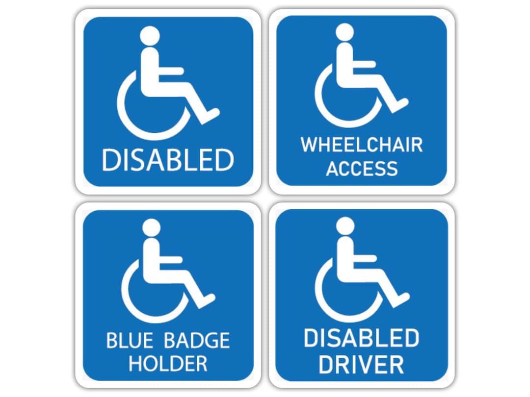 Disabled Car, Stickers Blue Badge Mobility Window Decal Vinyl Stickers ...